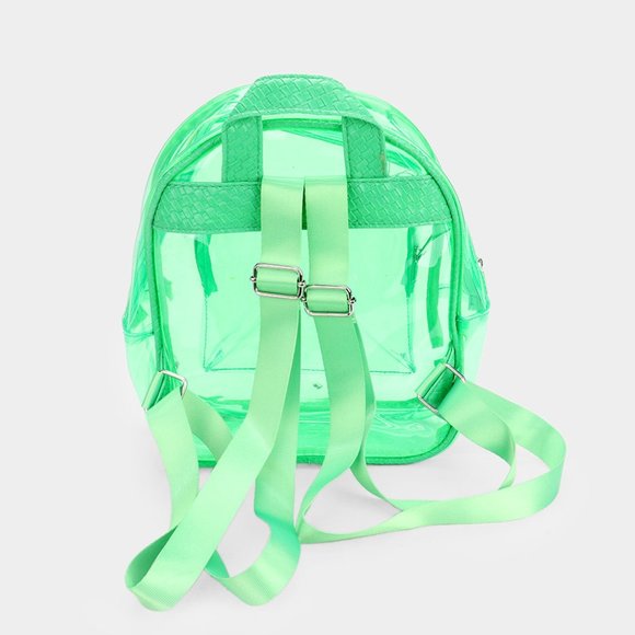 Bluetagfashion | Bags | Neon Clear Mini Backpack Bag | Poshmark